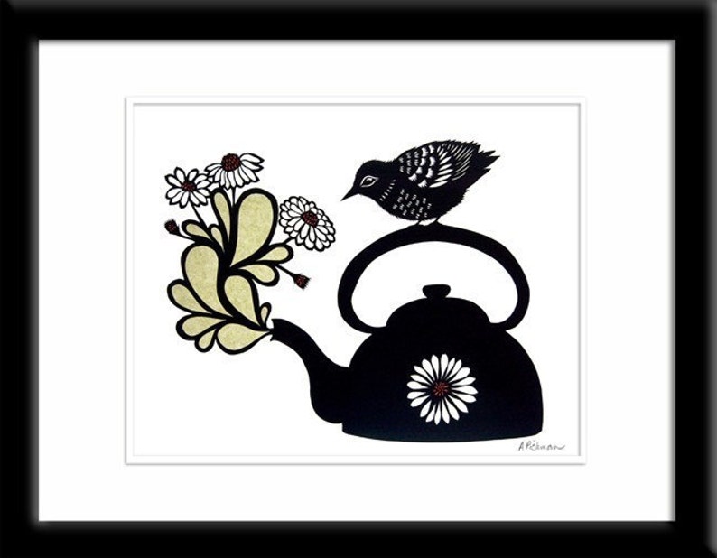 Tea is Ready - 8 X 10 Inch Cut Paper Art Print - Etsy