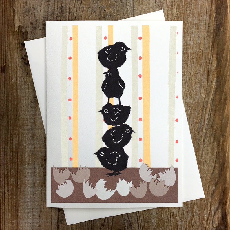 Stack-o-chicks - Greeting Card - Etsy