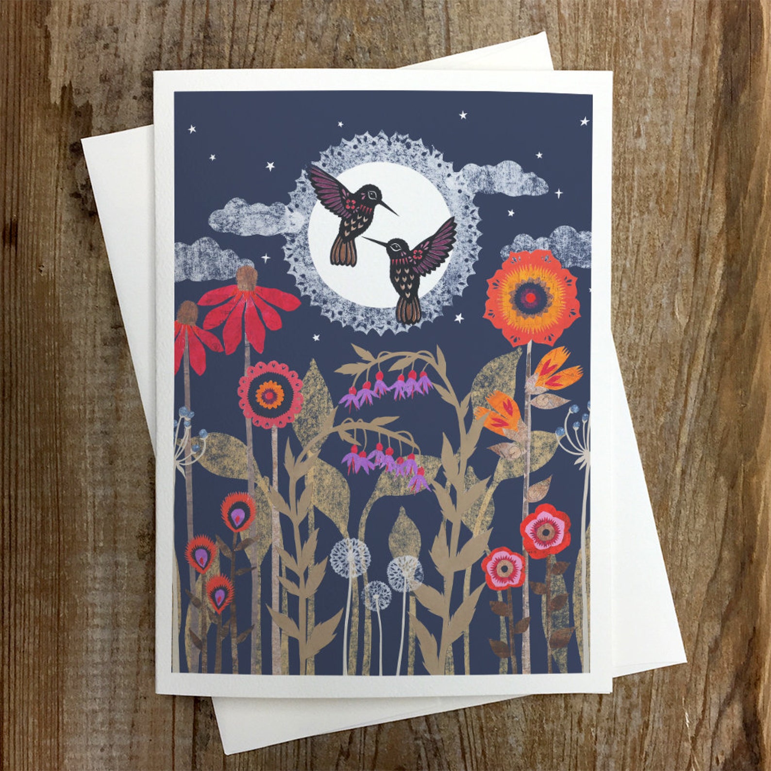 La Luna come un Fiore - Biglietto di Auguri - Etsy Italia