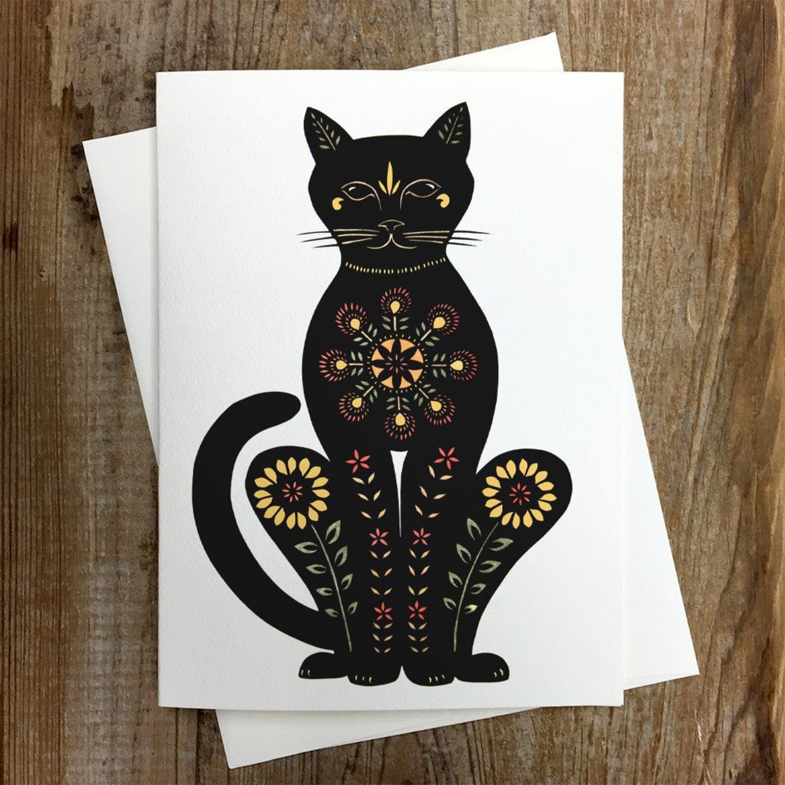 Cat Greeting Card - Etsy