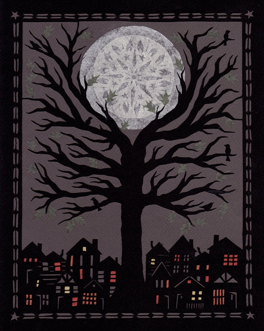 The Moon - 8 X 10 Inch Cut Paper Art Print - Etsy