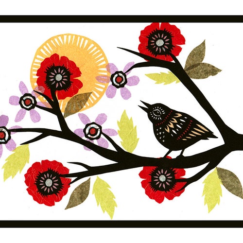 Midwest Sunrise Cut Paper Art Print - Etsy