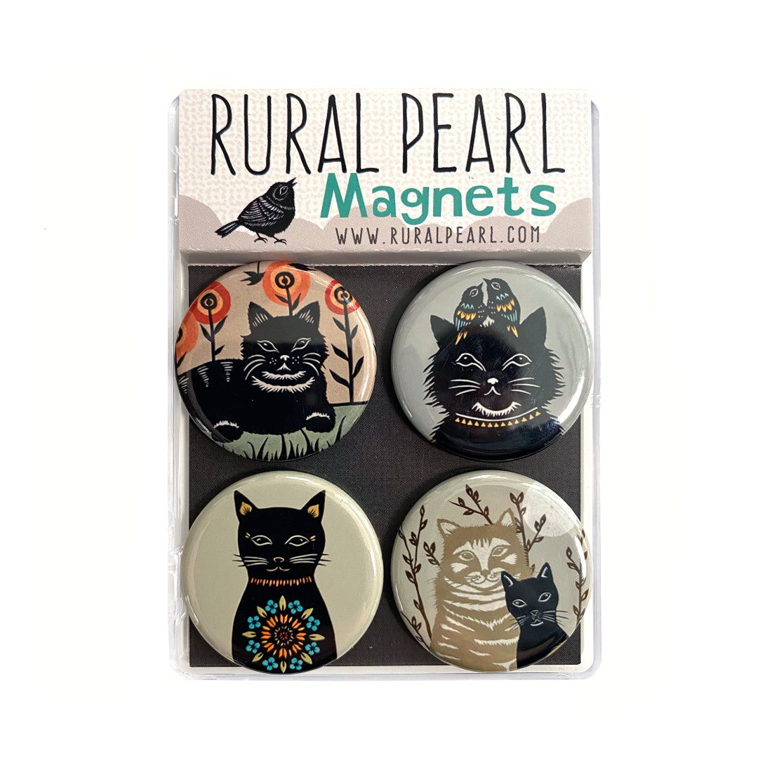 Cats #1 Magnets - Set of 4 - 1.25 Inch Magnets - Etsy