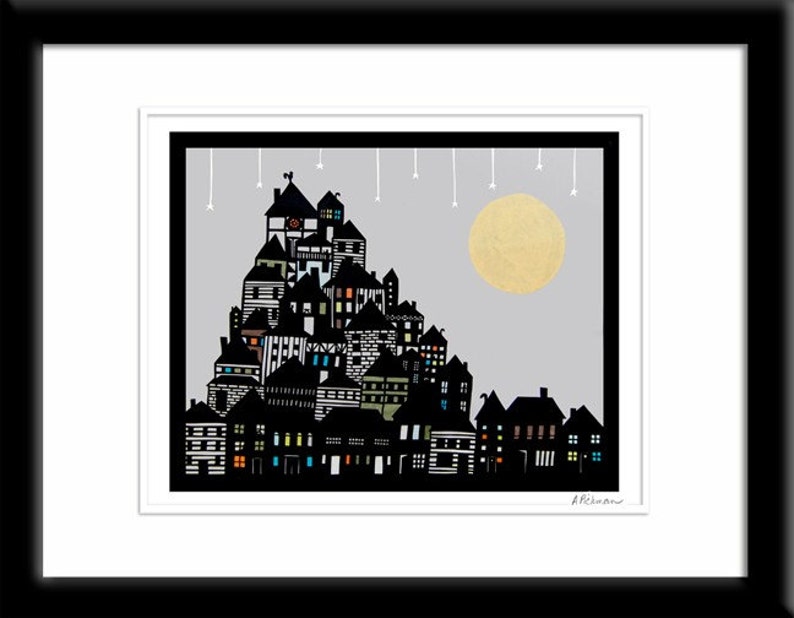 Stacks 8 X 10 Inch Cut Paper Art Print - Etsy