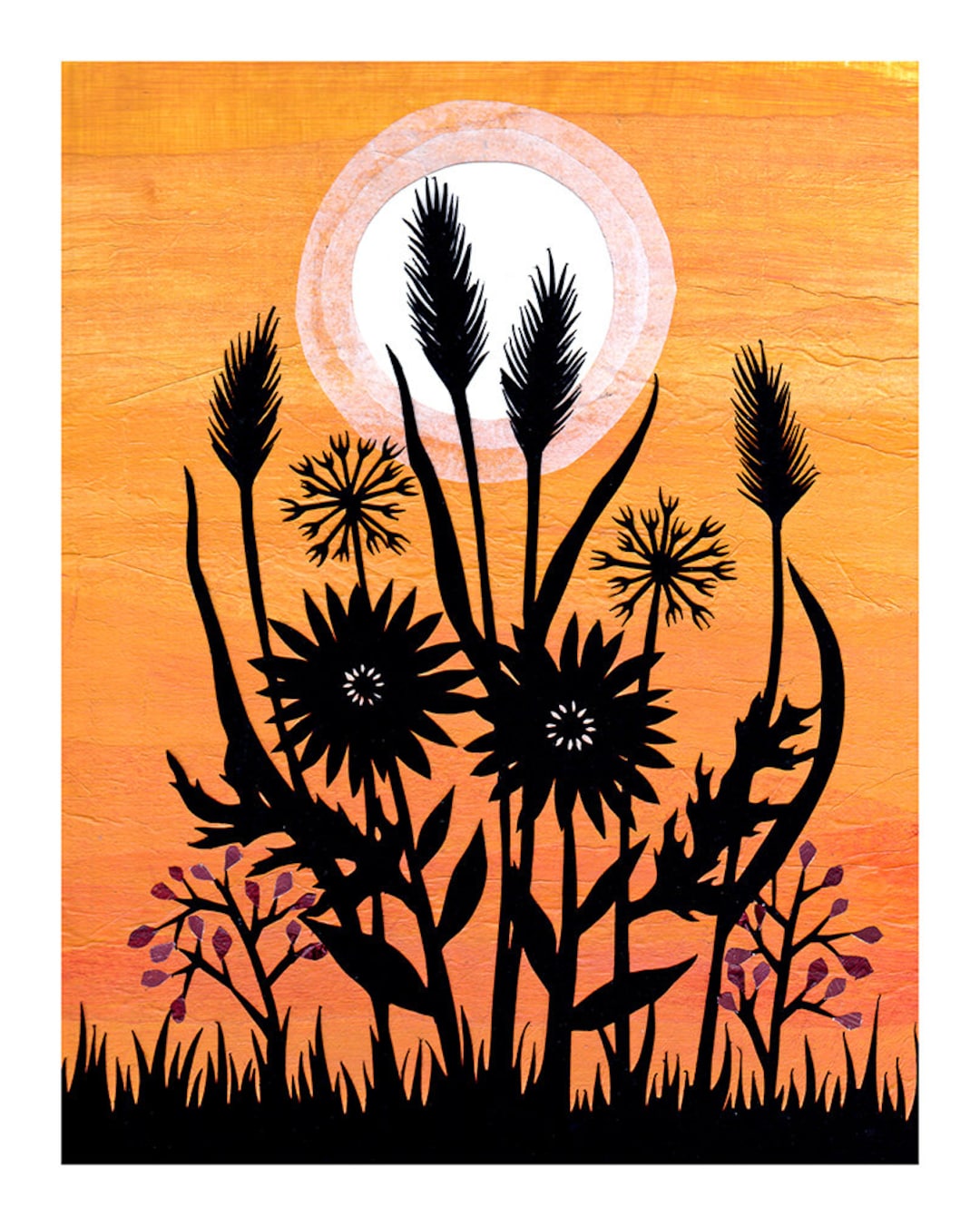 Midwest Sunrise - Cut Paper Art Print - Etsy