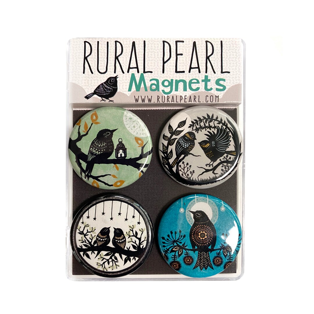 Night Birds Magnets - Set of 4 - 1.25 Inch Magnets - Etsy