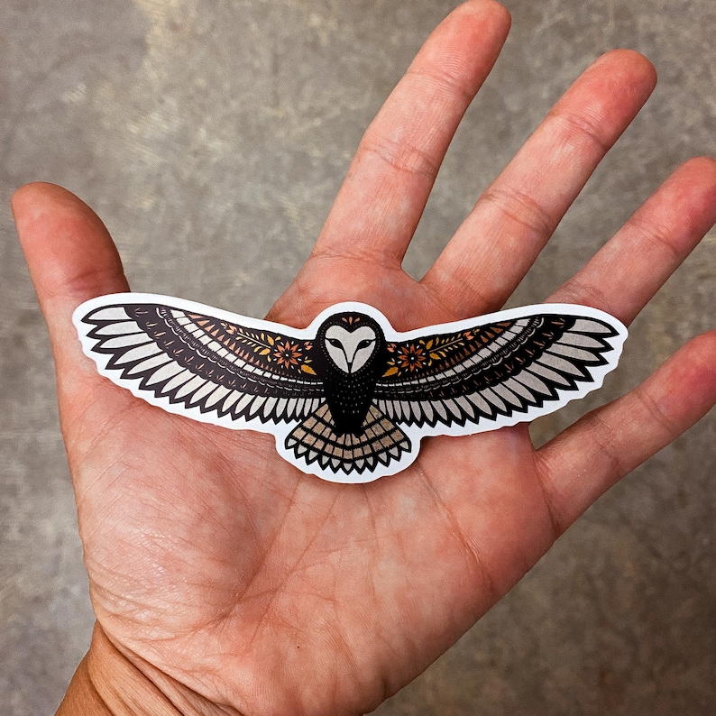 Barn Owl Matte Vinyl Sticker - Etsy