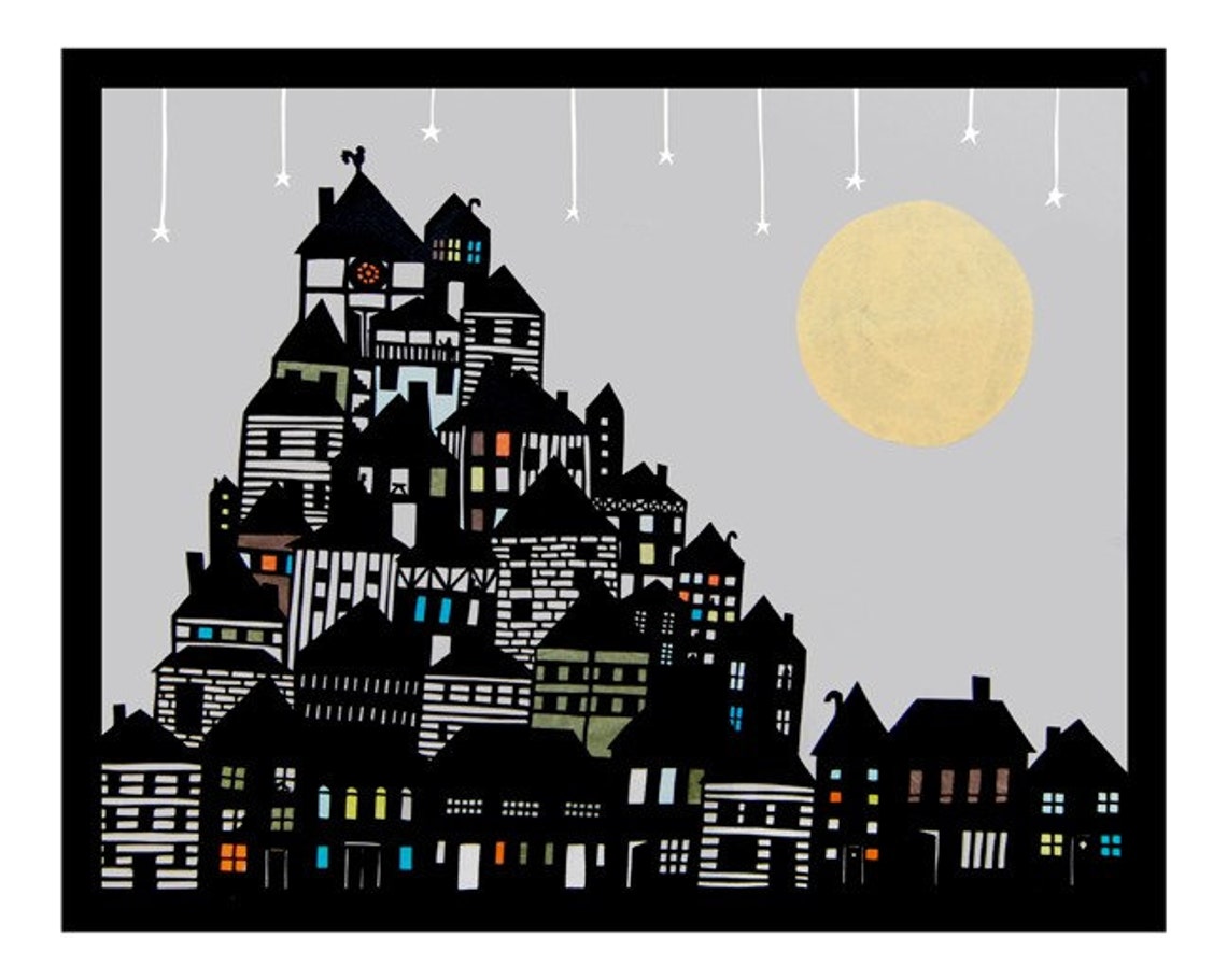 Stacks 8 X 10 Inch Cut Paper Art Print - Etsy