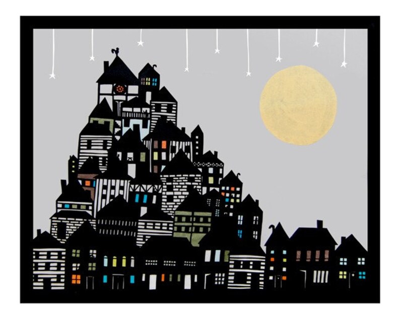 Stacks 8 X 10 Inch Cut Paper Art Print - Etsy