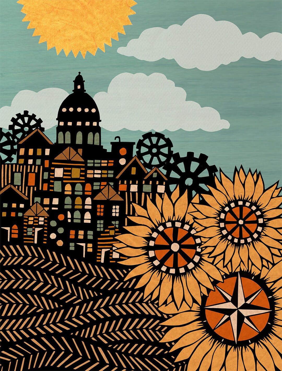 Kansas Trailblazers - 11 X 14 Inch Cut Paper Art Print - Etsy