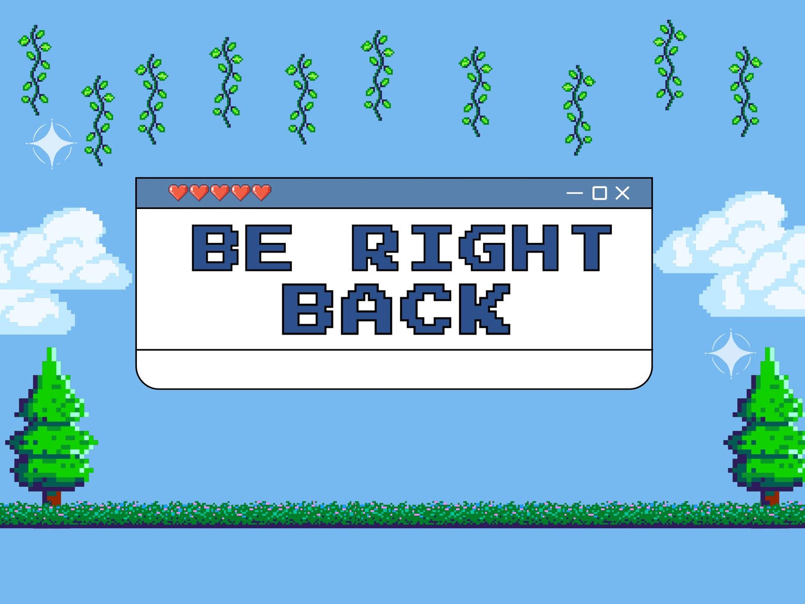 Retro Pixel Computer Overlay Pack | Streamlabs Blue Nostalgic Twitch ...