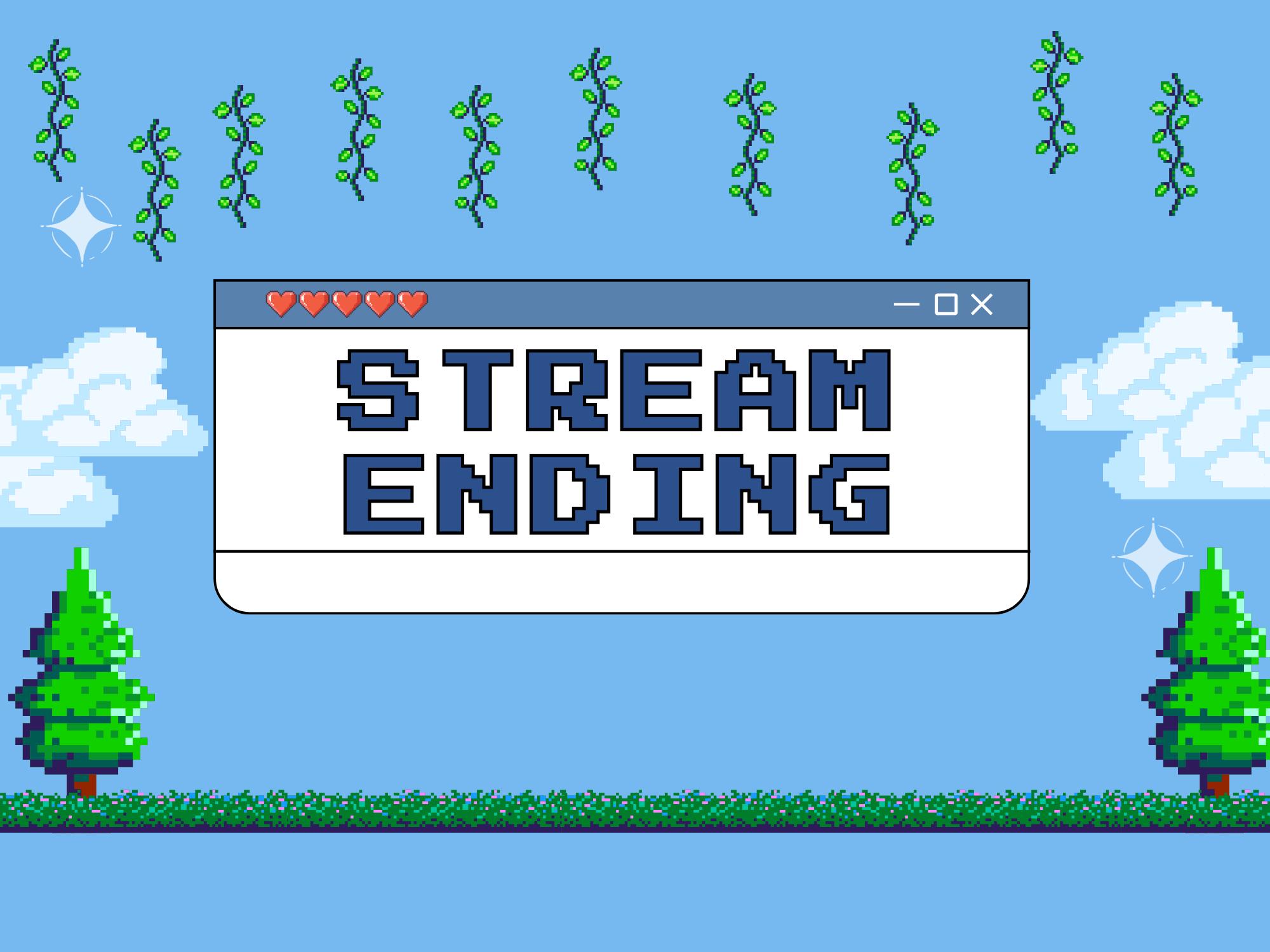 Retro Pixel Computer Overlay Pack | Streamlabs Blue Nostalgic Twitch ...