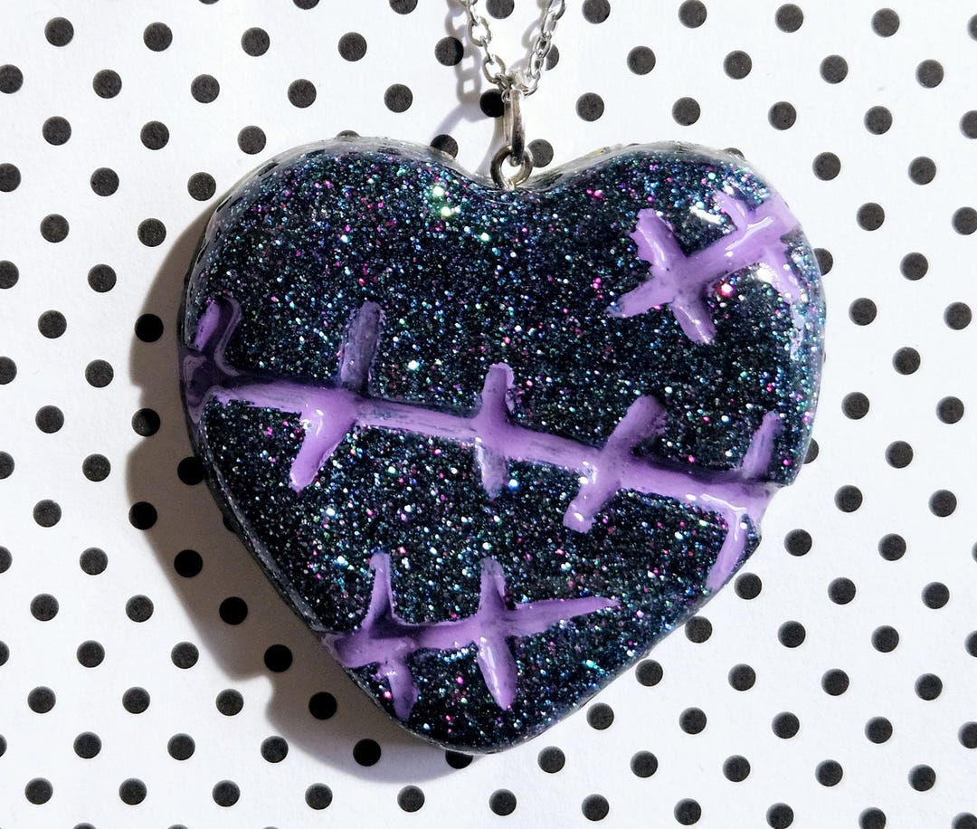 Monster Heart Monster Monster Love Heart With Stitches Glitter Heart ...