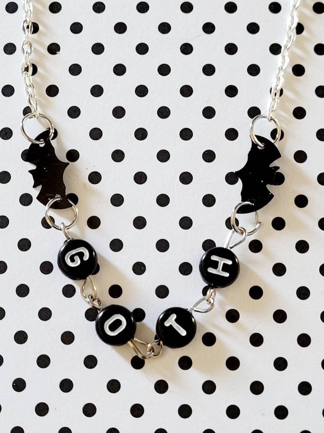 Goth - Goth Pendant - Goth Necklace - Goth Jewelry - Gothic - Bats ...