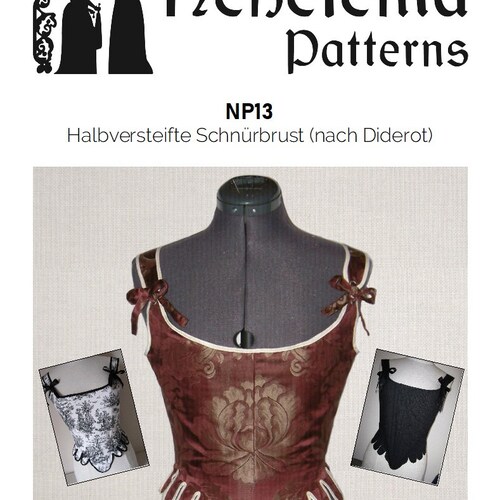 18th C. Half Boned Stays Pattern PDF Download - Etsy