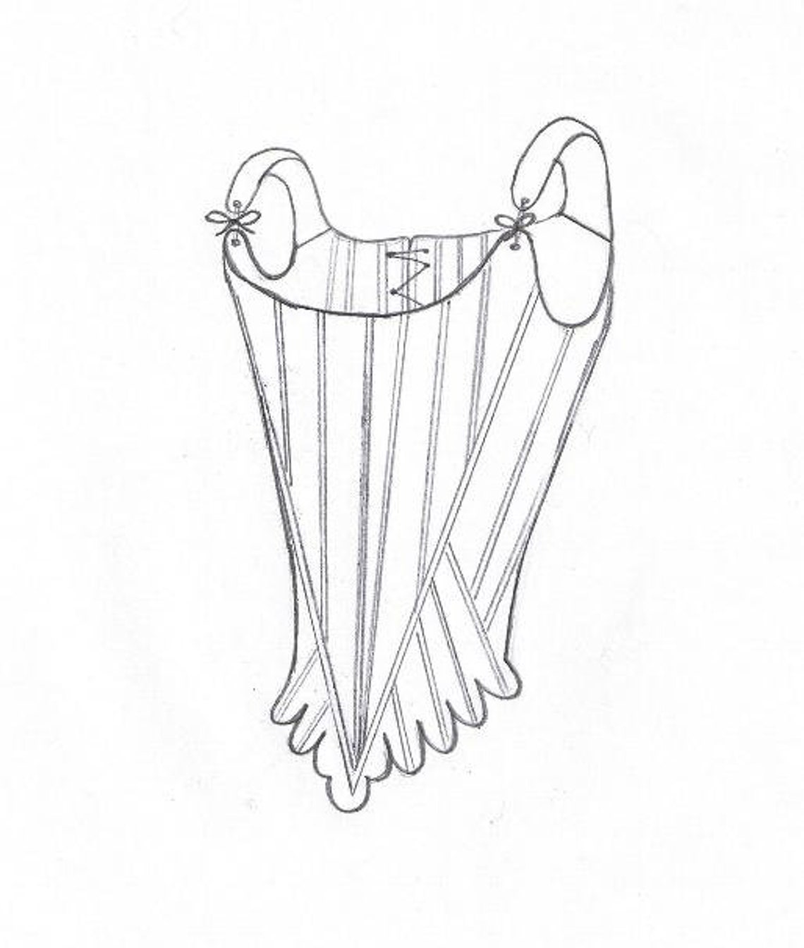 18th C. Half Boned Stays Pattern - PDF Download - Etsy