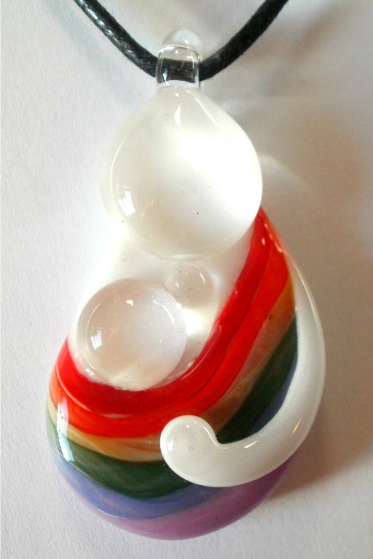 Rainbow Babywearing Mama Pendant Necklace Birth Art Attachment ...