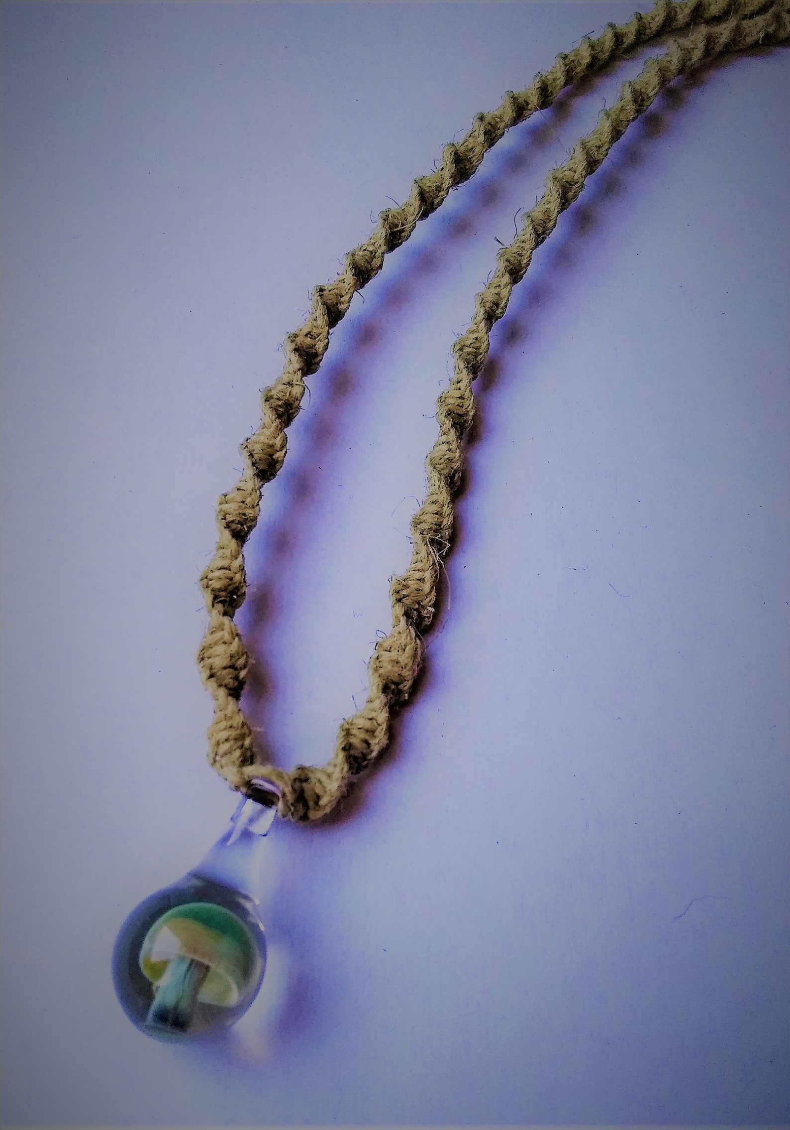 Hemp Necklace Natural Macrame Spiral Knot Jewelry Add on Option for ...