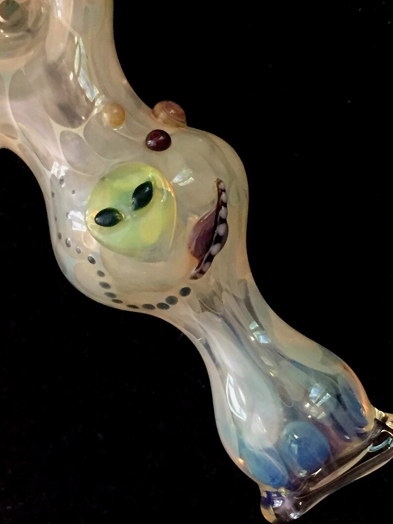 Glass Alien UFO Pipe With Space Scene Handblown With Color - Etsy