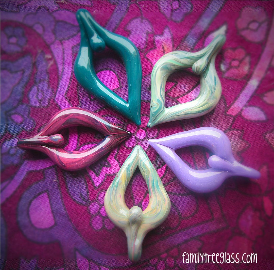Handblown Glass Vulva Yoni Goddess Necklace Pendant Jewelry Custom ...