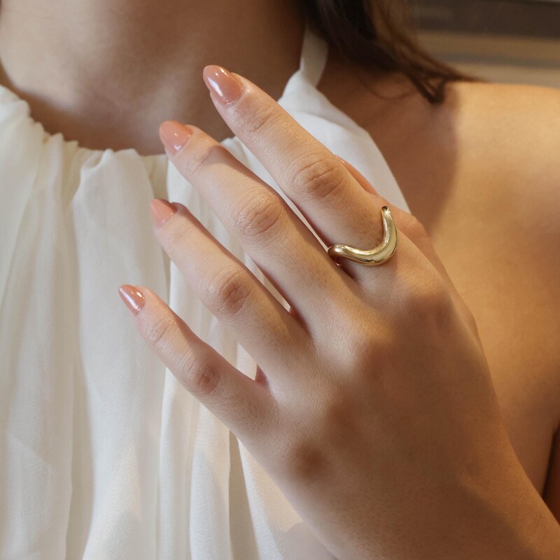 Curved Ring - Etsy