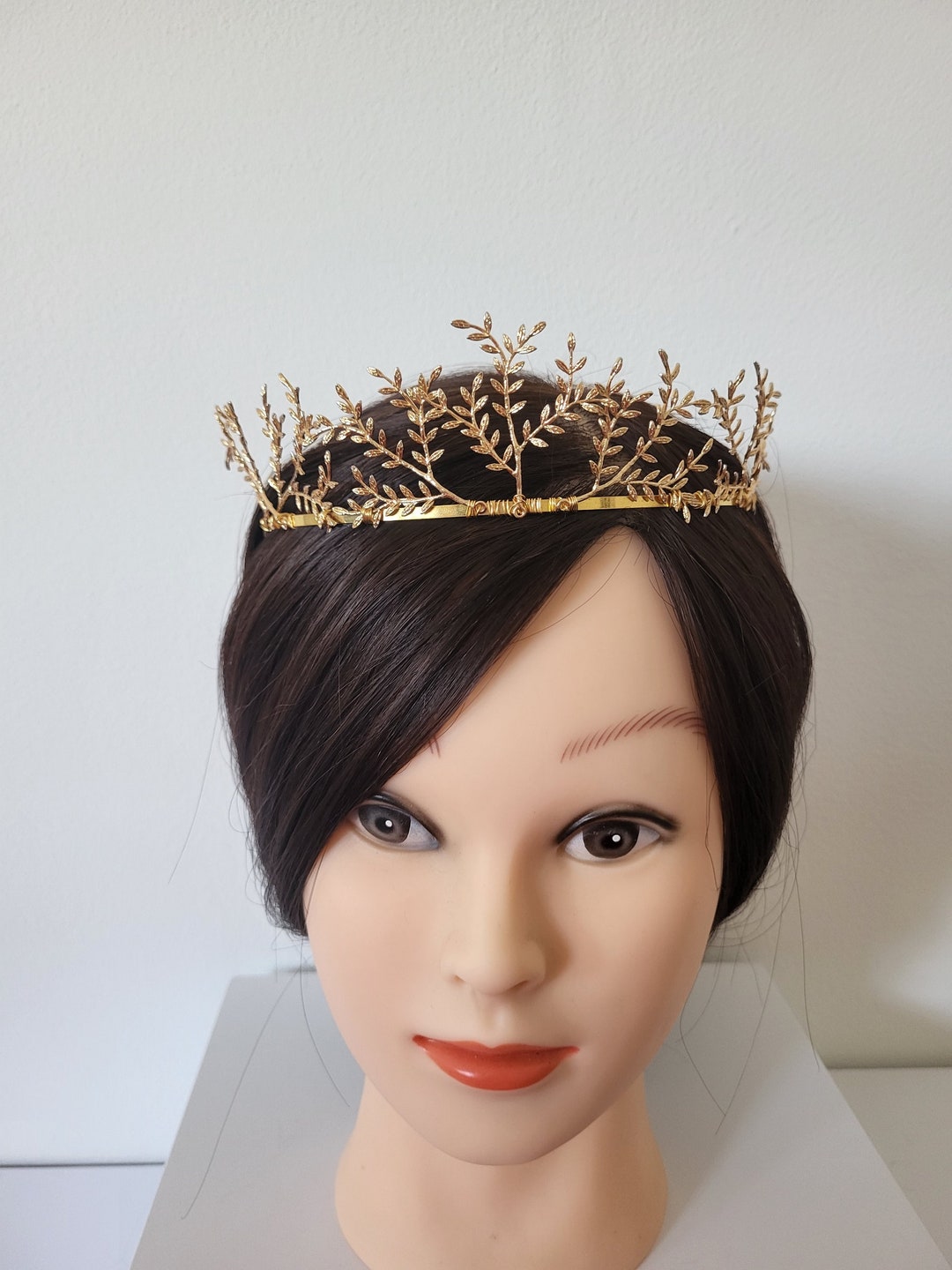 Gold Greek Goddess Inspired Bridal Tiara, Gold Branch and Leaves Tiara ...