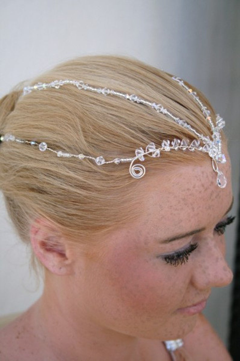 Crystal Bridal Forehead Headpiece Never Ending Story Empress - Etsy
