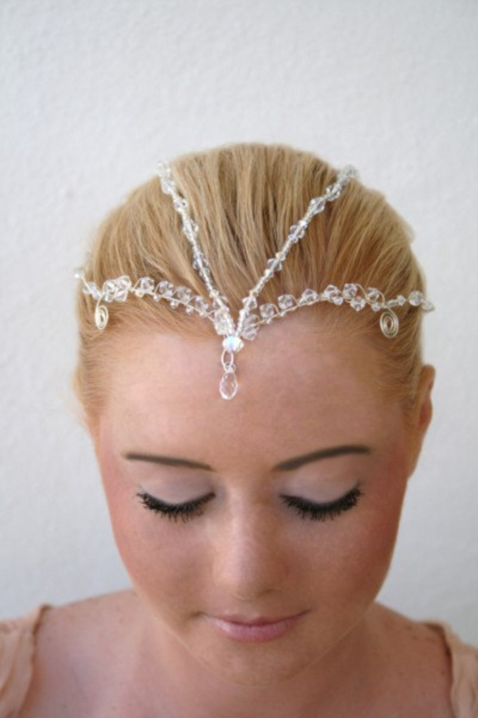 Crystal Bridal Headpiece Wedding Brow Headpiece Fairy Etsy