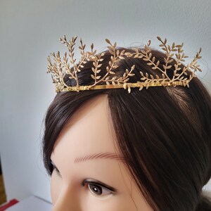 Gold Greek Goddess Inspired Bridal Tiara, Gold Branch and Leaves Tiara - Etsy