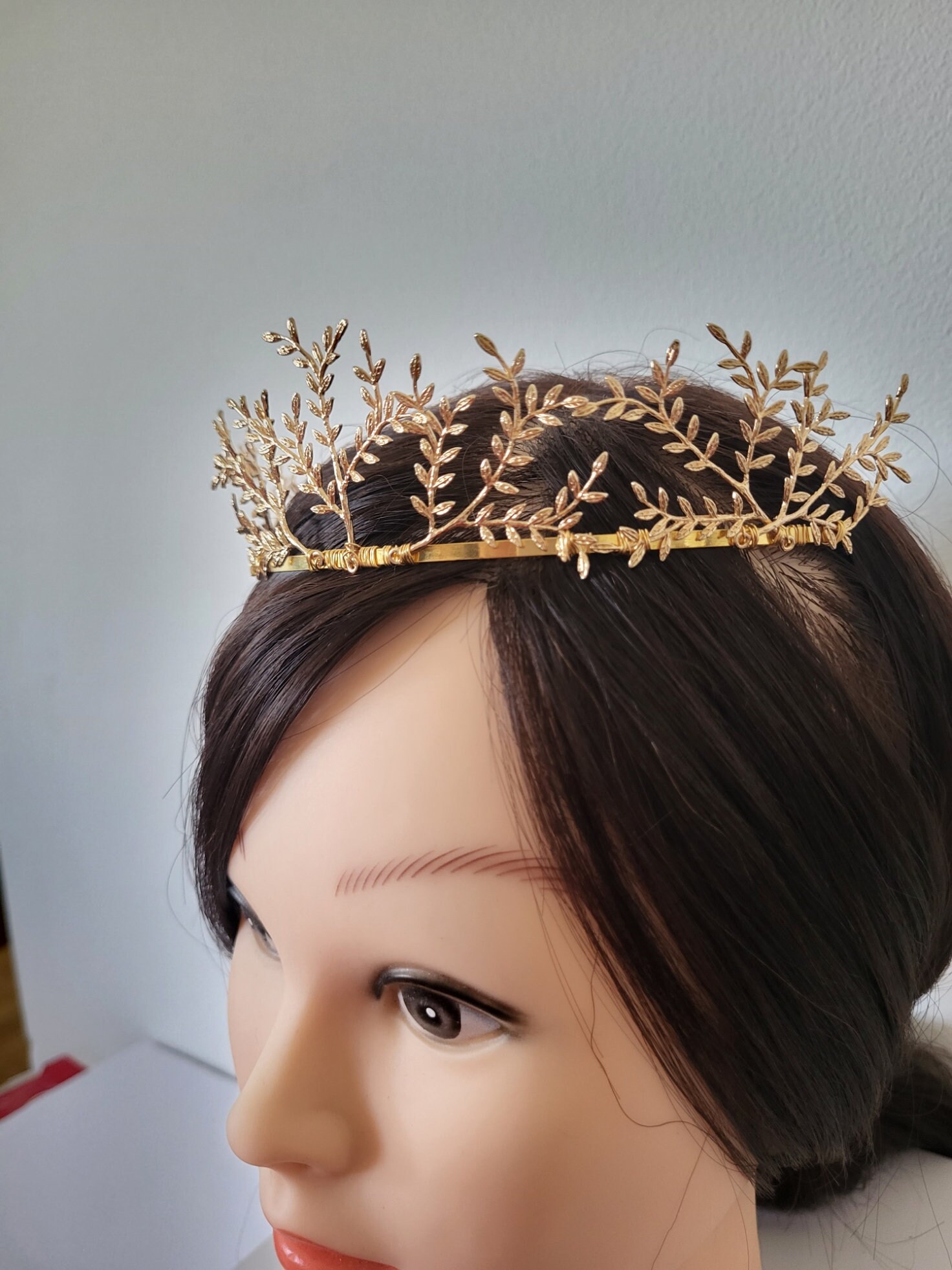 Gold Greek Goddess Inspired Bridal Tiara, Gold Branch and Leaves Tiara ...