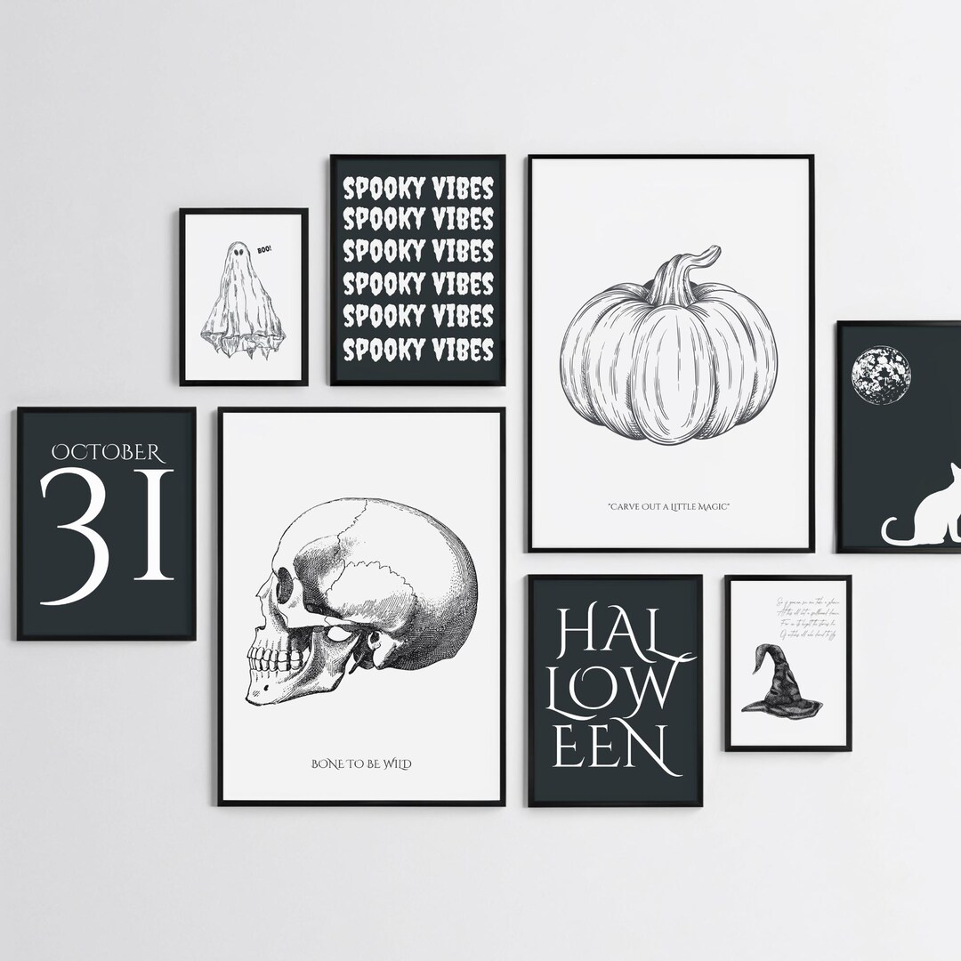 Halloween Art Mega Bundle 20 Halloween Printables Minimalistic ...