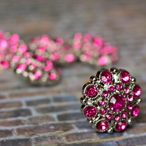 20MM Bling Round Decorative Flatback Crystal Pearl Buttons - Etsy