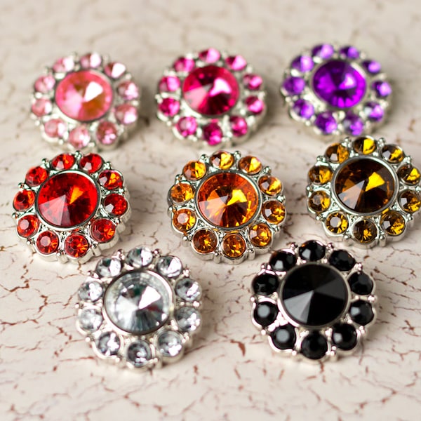 Rhinestone Buttons - Etsy