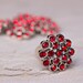 Red Rhinestone Buttons 5 Acrylic Buttons Aybreonn Button 25mm Plastic ...