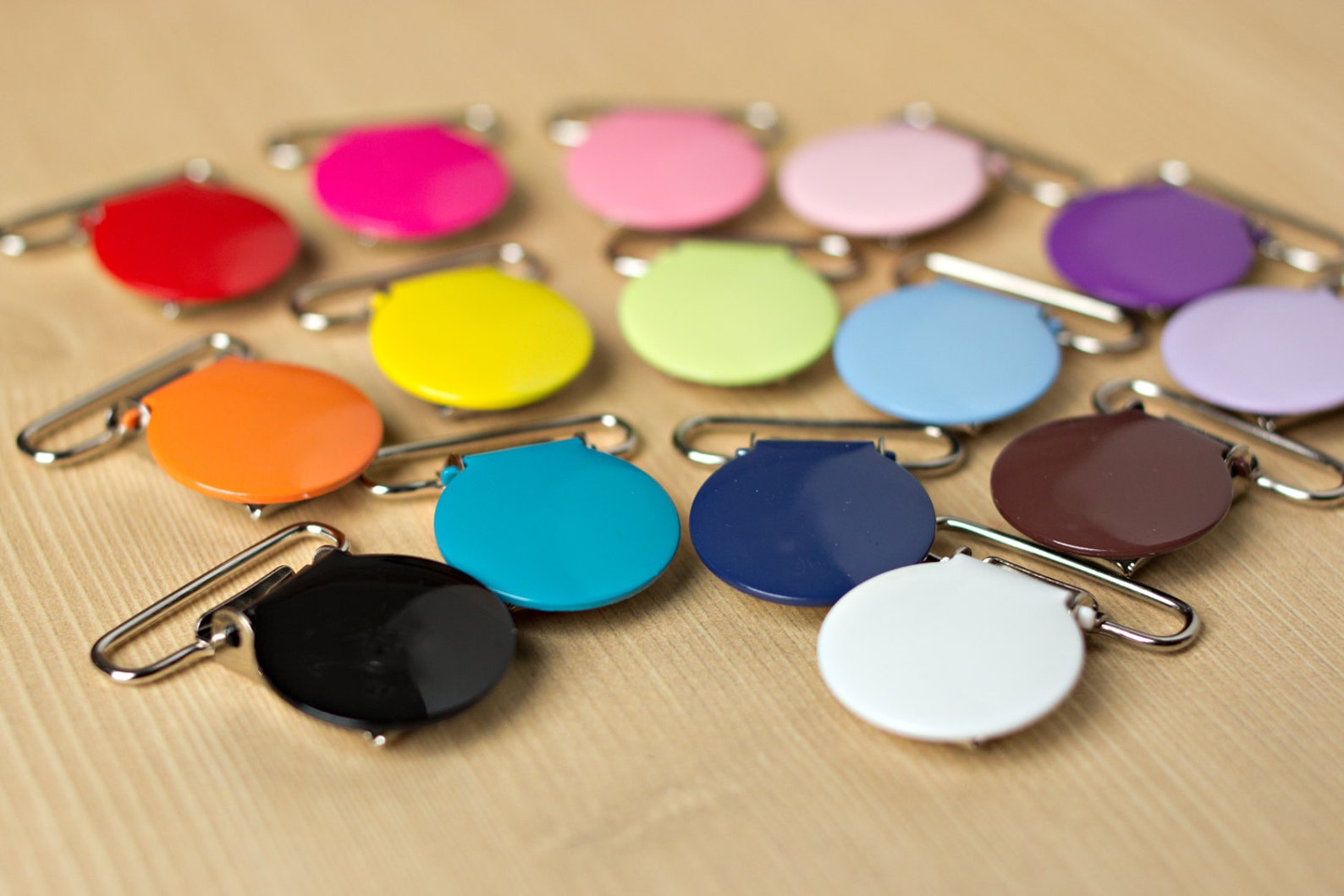 10 ENAMEL Suspender Clips Pacifier Mitten Fabric Dummy Clips - Etsy