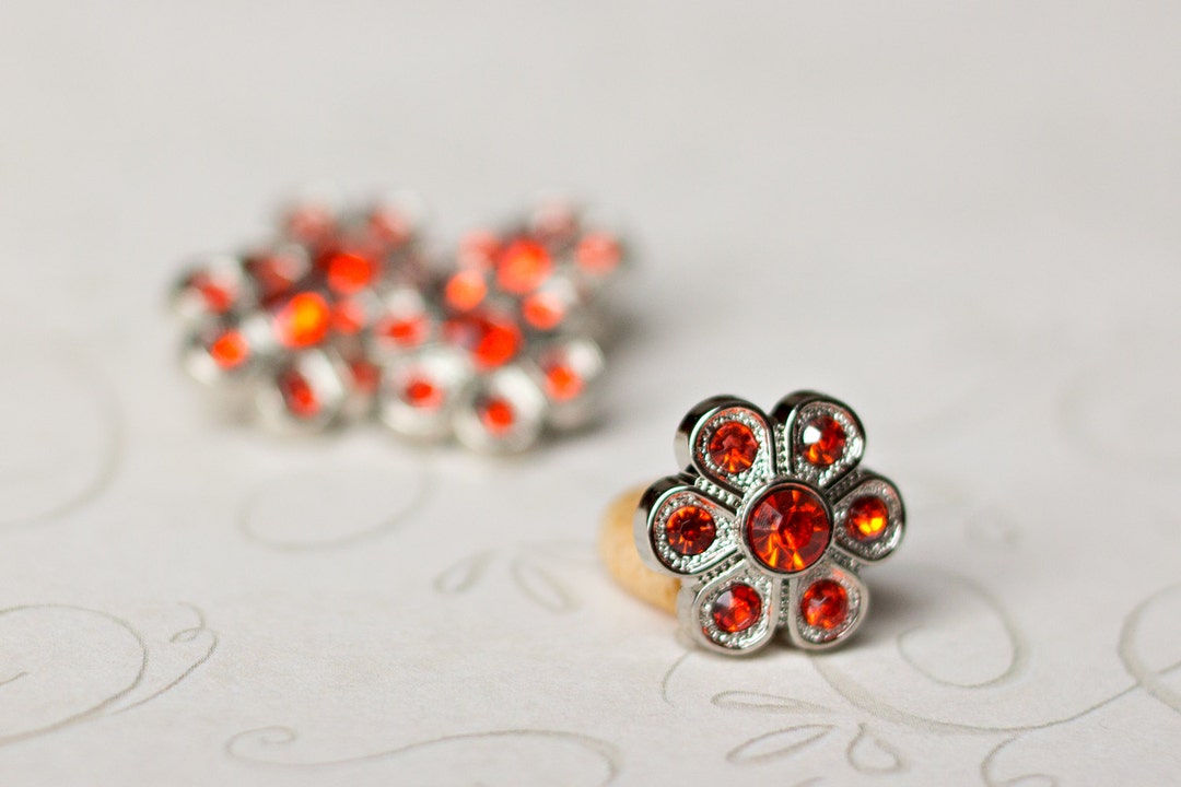 5 Passionsfrucht Strass Knöpfe Passionsfrucht Blume Knopf Christine ...