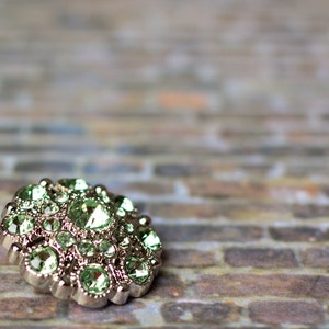 5 Spring Green Rhinestone Buttons Acrylic Rhinestone Buttons Wholesale ...