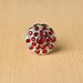 Red Rhinestone Buttons 5 Acrylic Buttons Shelley Button 25mm Plastic ...