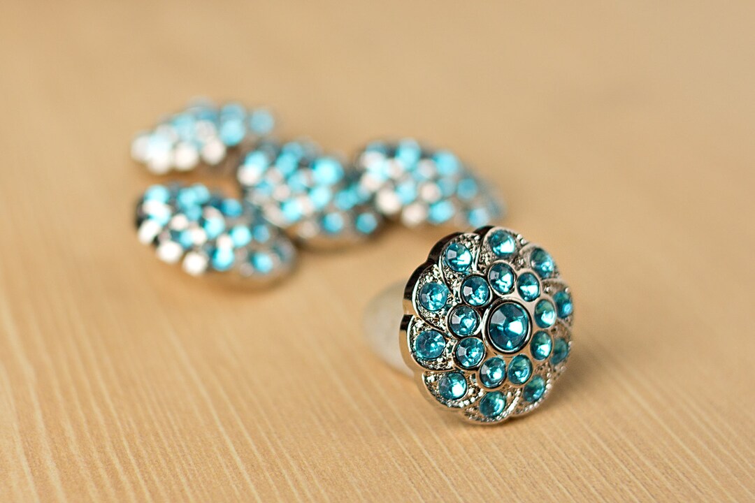Turquoise Buttons - 5 Acrylic Buttons - Shelley Button - 25mm - Plastic ...