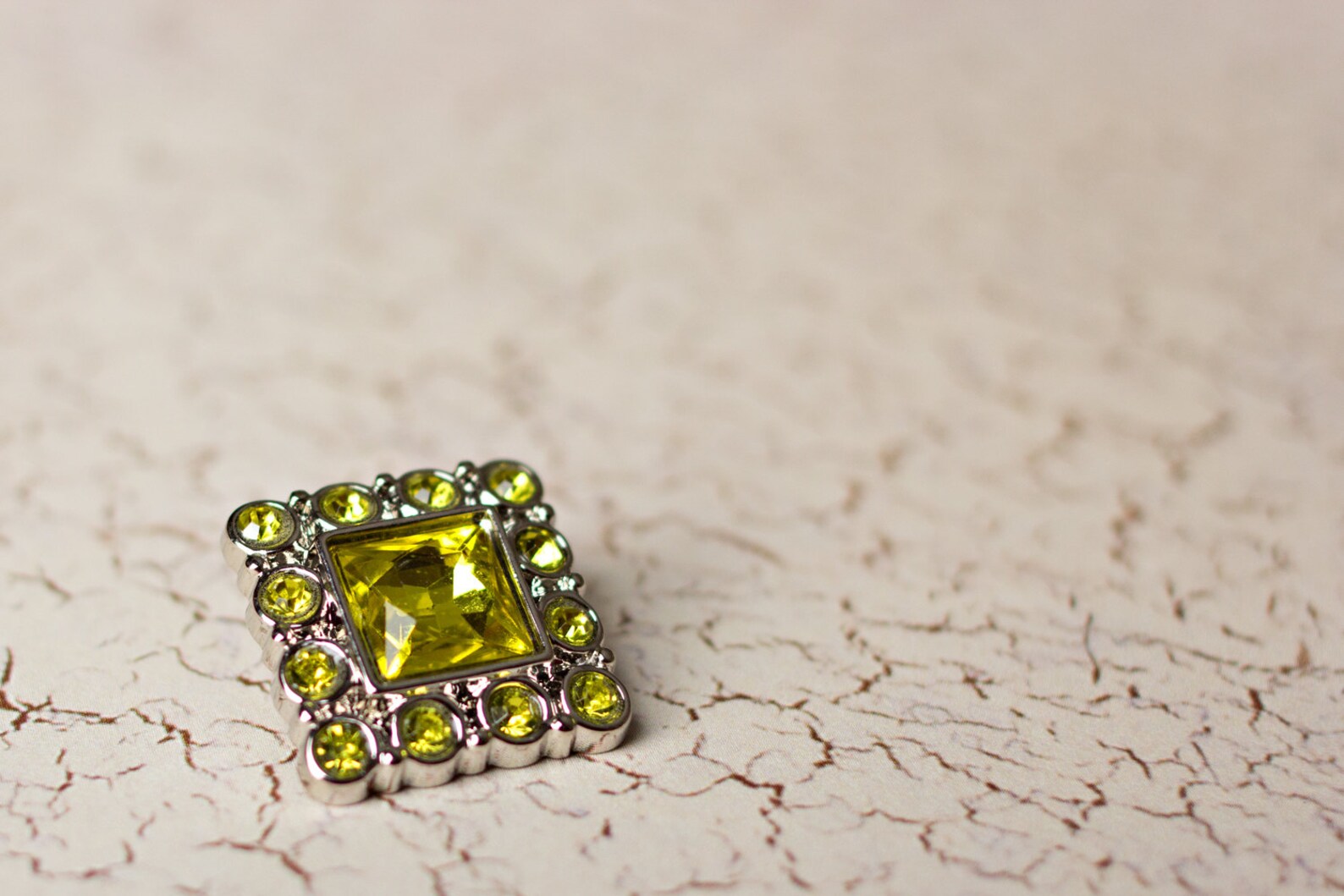 Square Rhinestone Buttons 5 Yellow Buttons Logan Button | Etsy