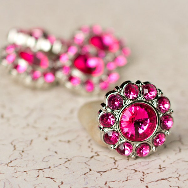 Hot Pink Buttons - Etsy