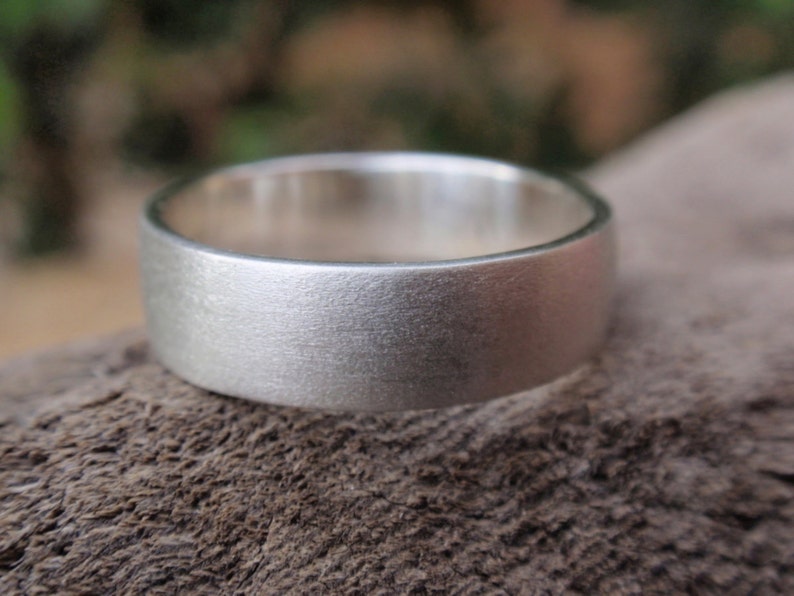 Mens Wedding Band 5mm Brushed / Satin Finish Ring for Men and - Etsy