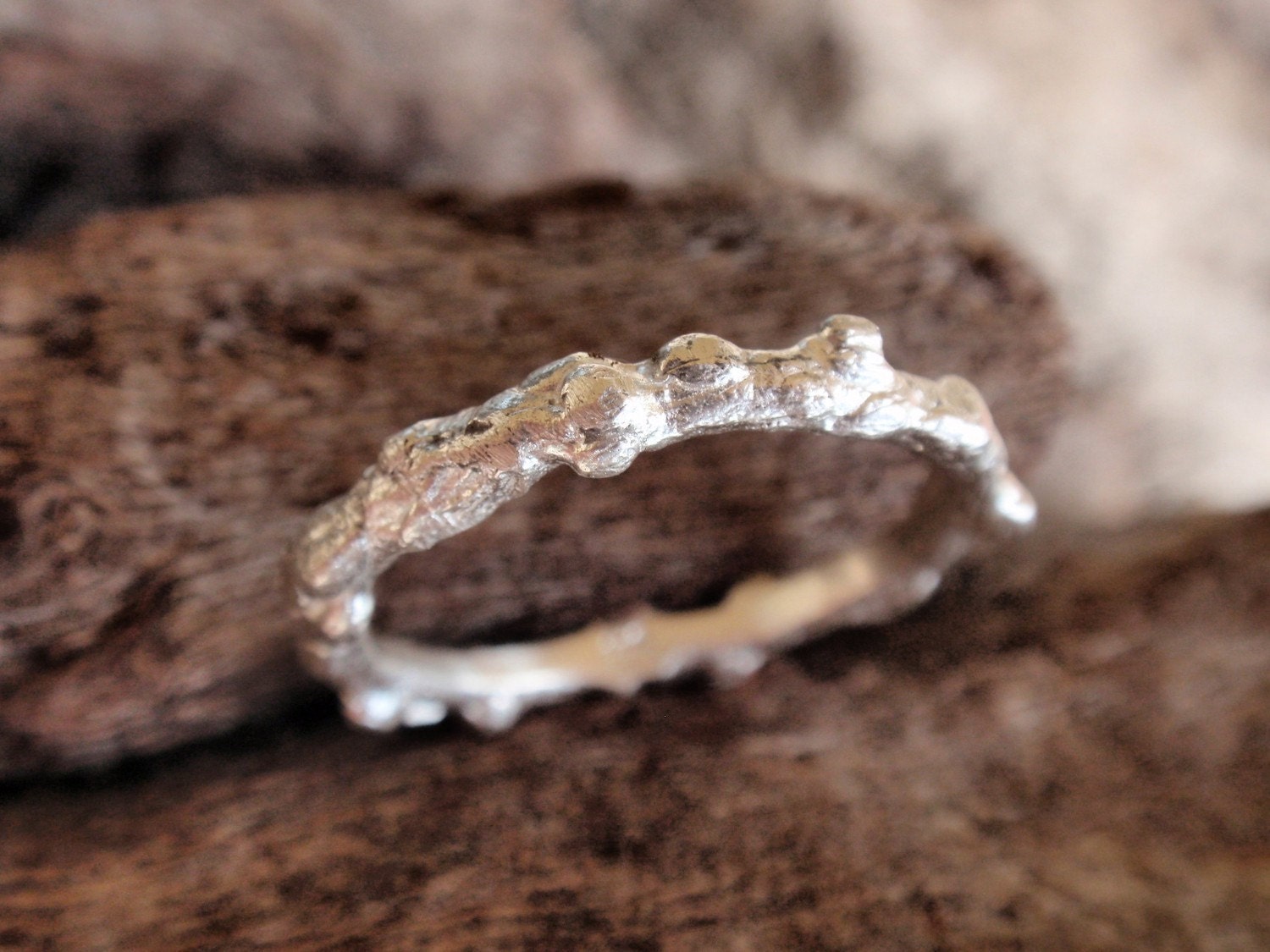 Handmade Sterling Silver Branch Ring Twig Jewelry Stacking | Etsy