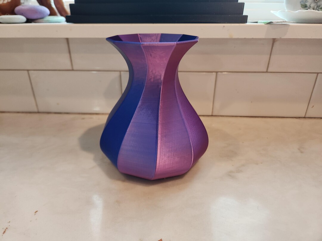 Elegant Multi-faceted Vase - Etsy