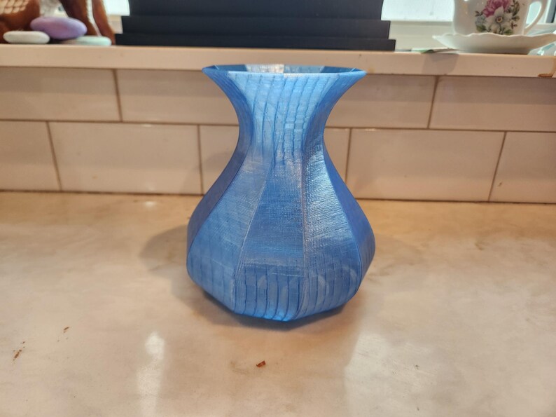 Elegant Multi-faceted Vase - Etsy