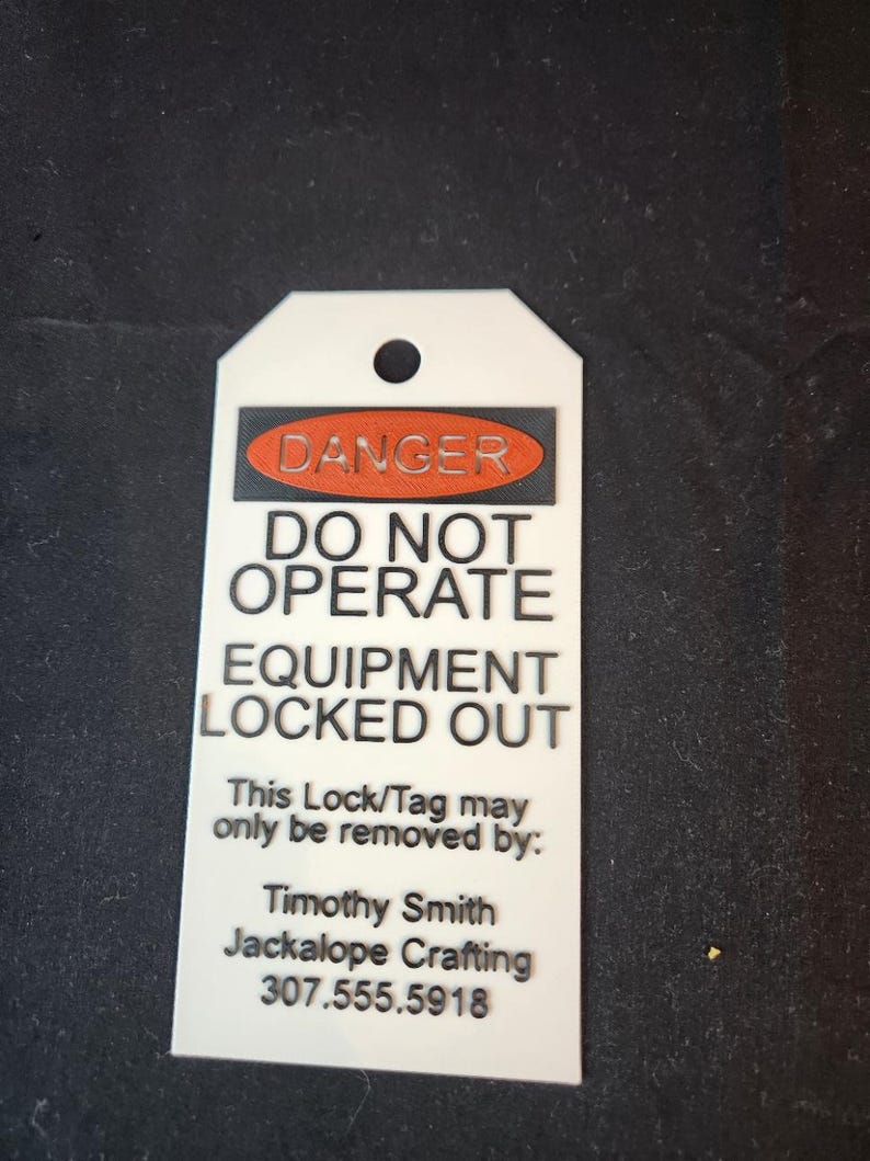 Custom Lock Out Tag Out LOTO Tag - Etsy
