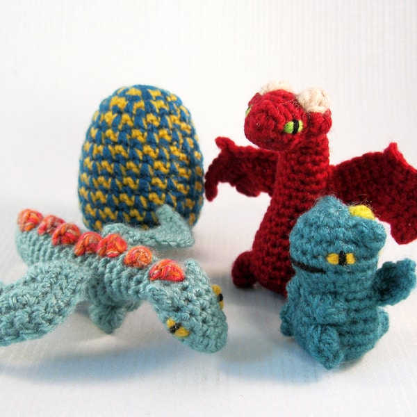 Tiny Crochet Dragon - Etsy