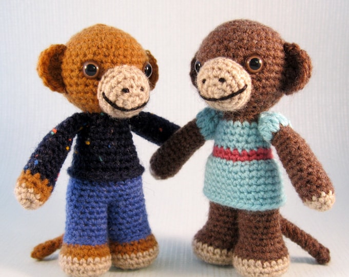 Mike the Monkey - Amigurumi Crochet Pdf Pattern (EN, DK & NL) - Etsy Sweden