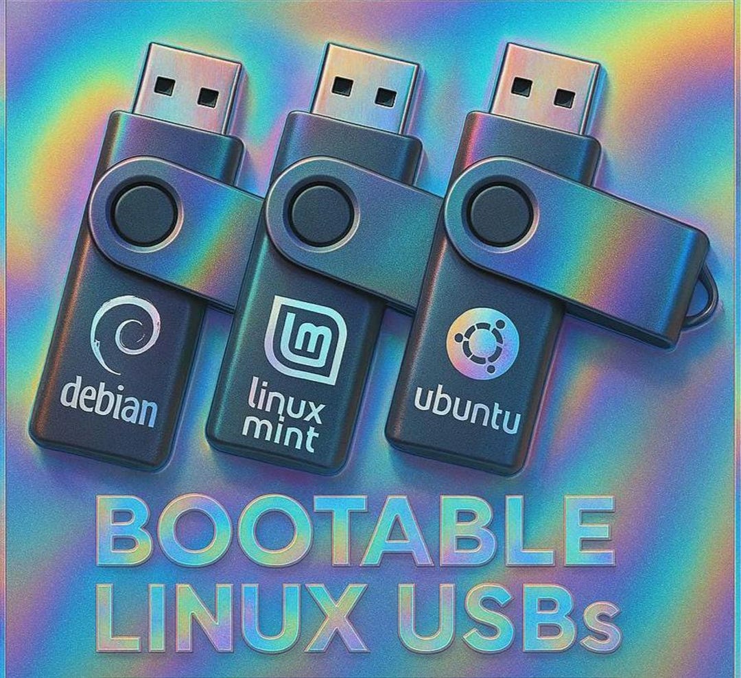 3 Pack Booable Linux Usbs - Debian, Linux Mint and Ubuntu. Live Linux Operating Systems - Etsy