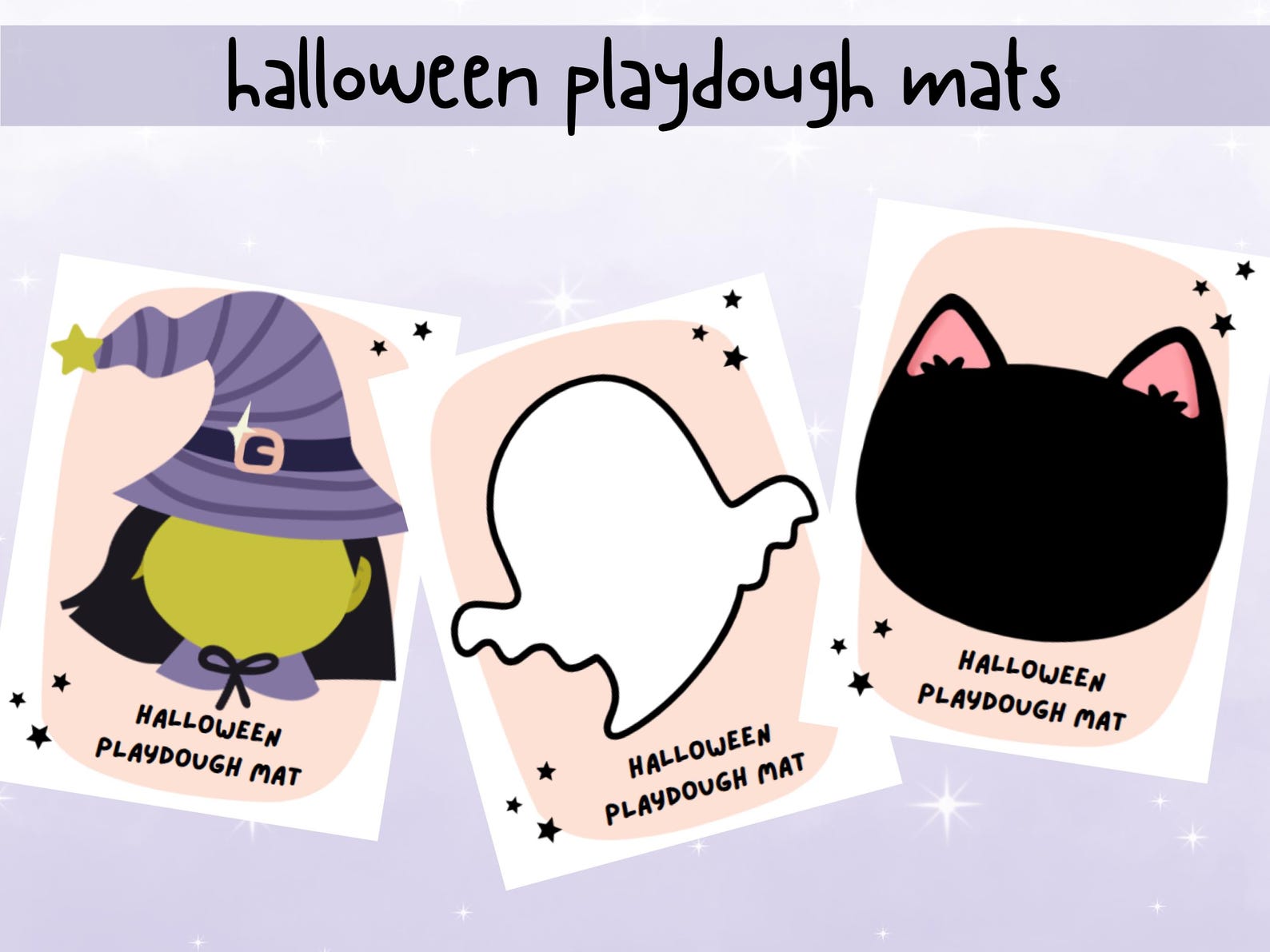 Halloween Playdough Mats, Halloween Playdoh Activity, Kids Halloween ...